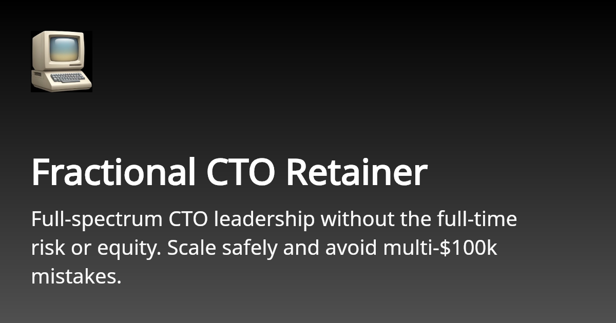 Fractional CTO Services | On-Demand Tech Leadership | Prodmake